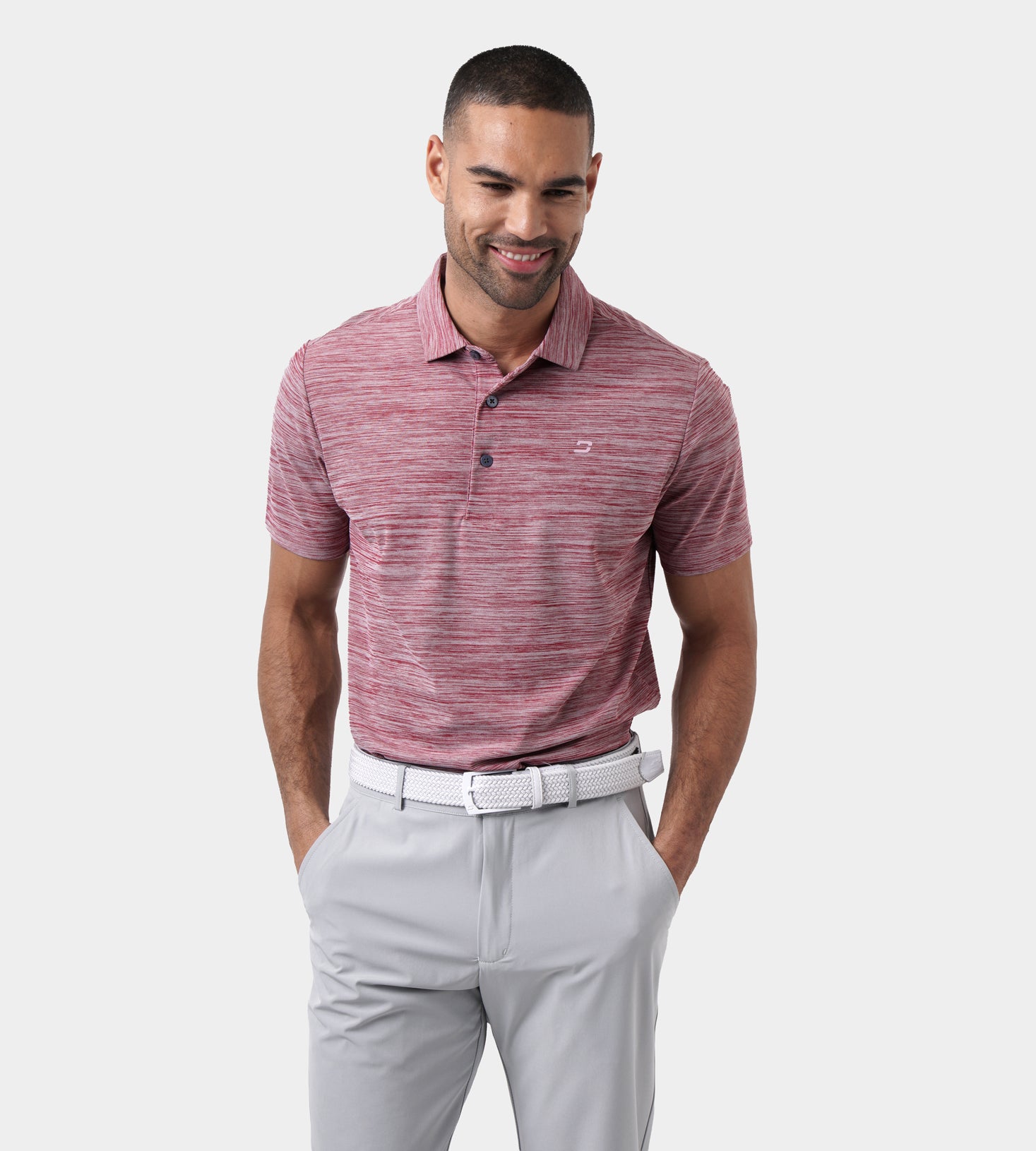 Pinnacle Polo In Burgundy | Golf Lightweight Polo Shirts | Druids