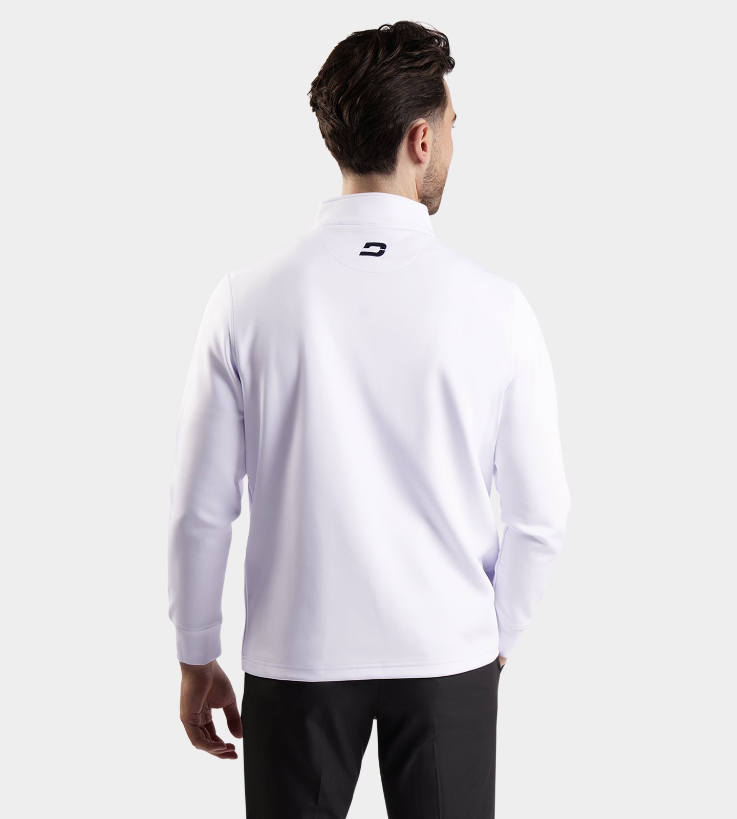 Men's Ultra Blend Golf Midlayer 1/4 Zip In White | Druids