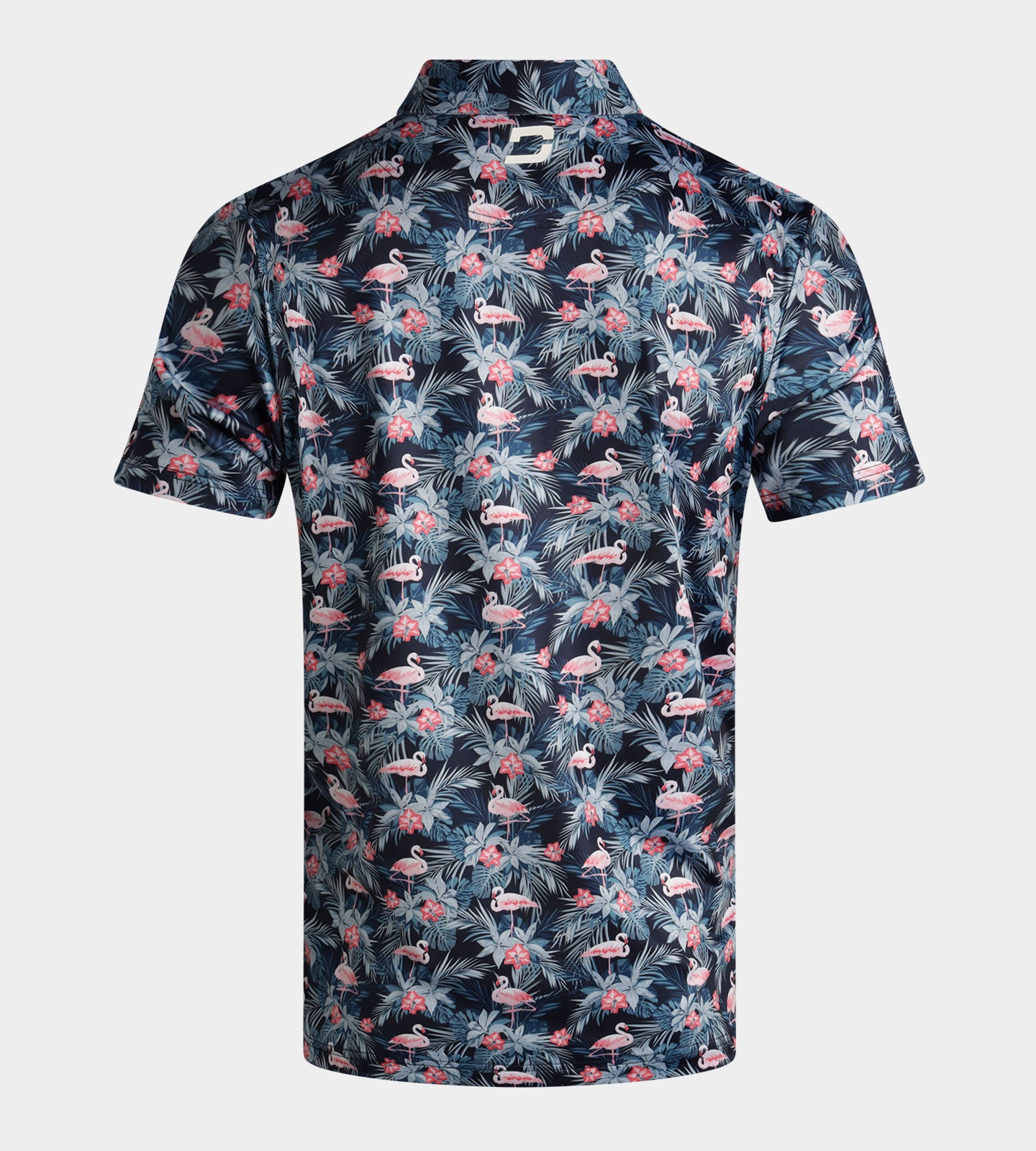 Flamingo Polo In Navy | Golf Lightweight Polo Shirts | Druids