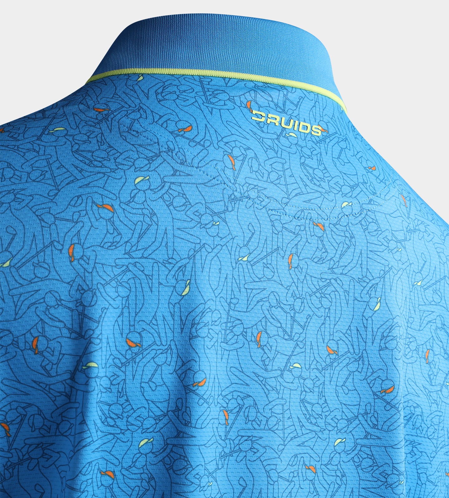 Sketch Shot Polo in Blue | Golf Polo Shirts | Druids