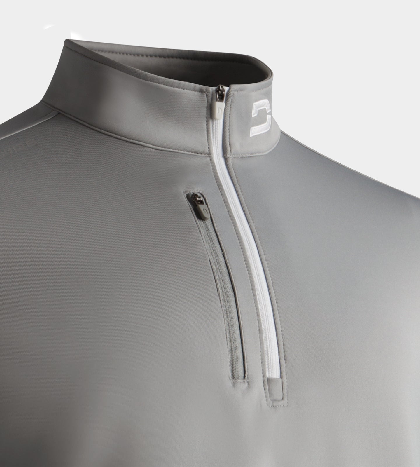 Men's Ultra Blend Golf Midlayer 1/4 Zip In Light Grey | Druids