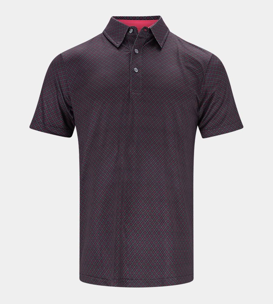 Men's Diamond 2.0 Polo in Black | Comfortable Golf Polos | Druids