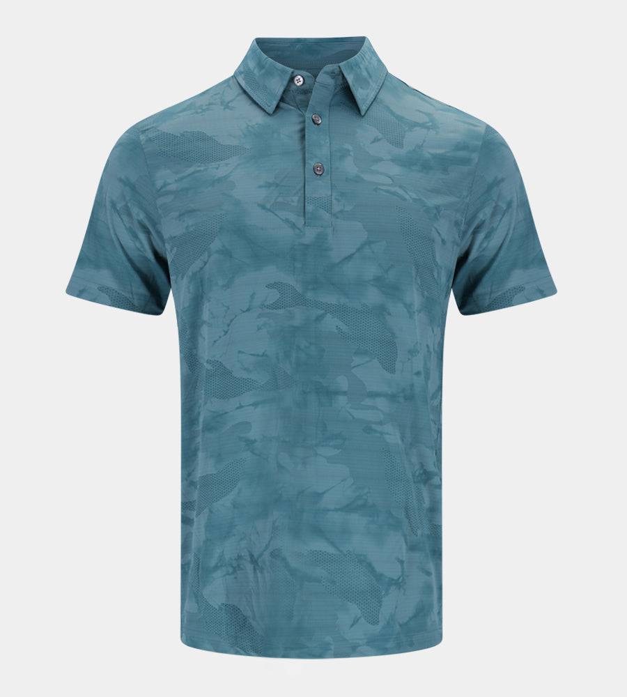 Men's Horizon Polo in Green | Printed Golf Top | Druids