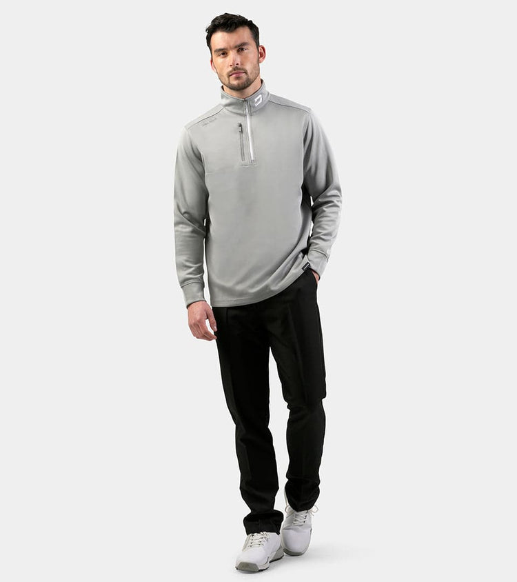 Men's Ultra Blend Golf Midlayer 1/4 Zip in Light Grey | Golf Mid Layer ...